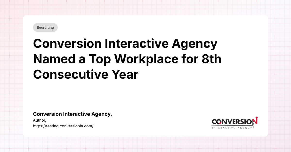 Conversion Interactive Agency Named a… | Conversion Interactive Agency